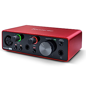 Focusrite Scarlett Solo 3rd Gen 2-in, 2-out USB Audio Interface Bundle with XLR Cable and Austin Bazaar Polishing Cloth
