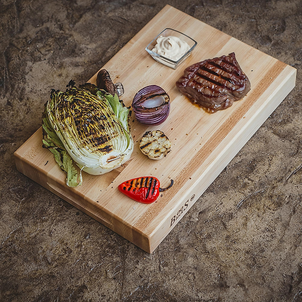 John Boos Block RA03 Maple Wood Edge Grain Reversible Cutting Board, 24 Inches x 18 Inches x 2.25 Inches