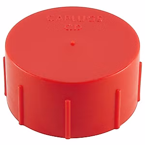 Caplugs ZTC18Q2 Plastic Threaded Plastic Cap for Flared JIC Fittings. to fit Thread Size 1-5/16-12" CD-TC-18, PE-LD, to Fit Thread Size 1-5/16-12", Red (Pack of 20)