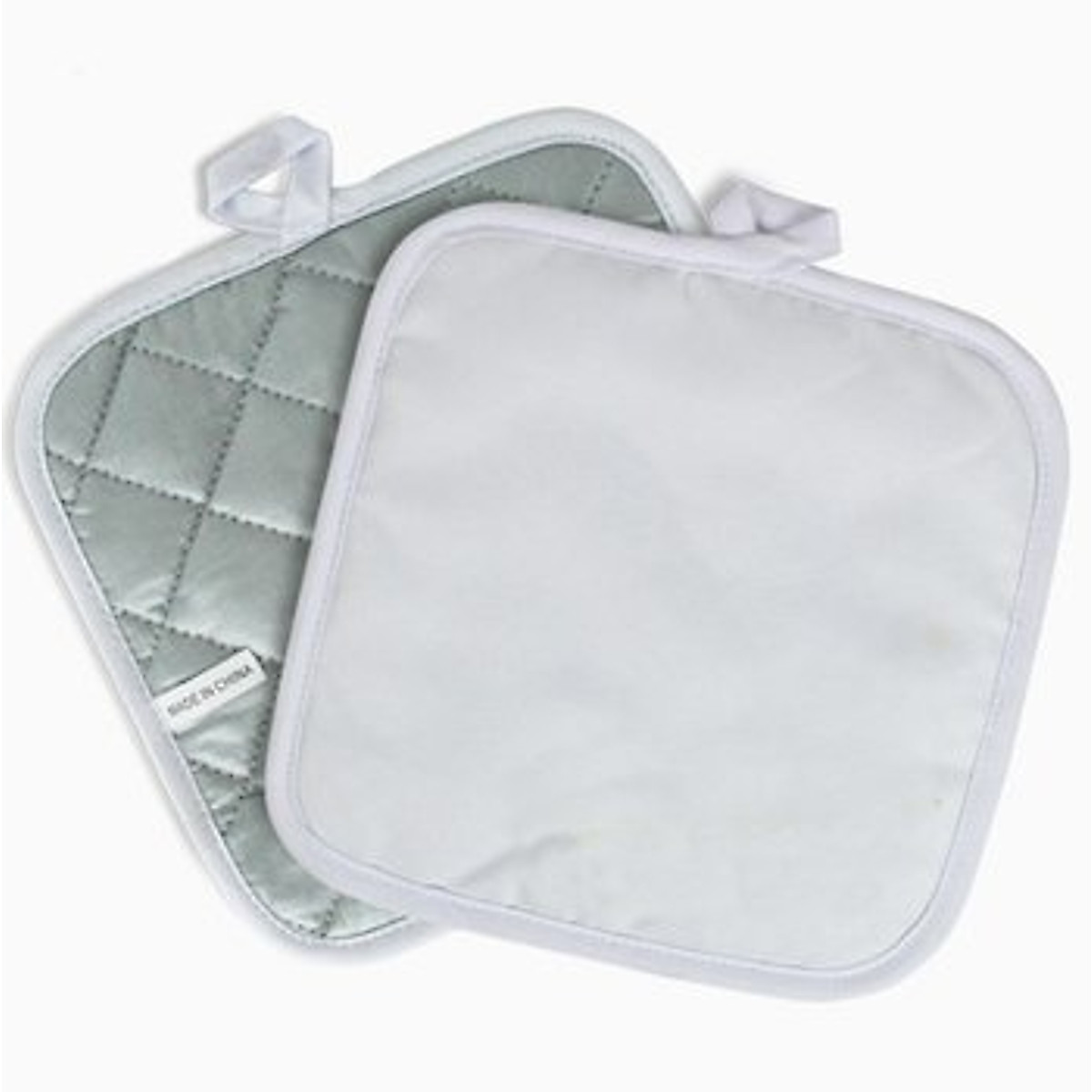 Square Blank Oven Mitts Sublimation Slim Set 6 Pieces Heat Thermal Transfer Polyester Pot Holder Kitchen cookware Dinning