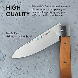 Messermeister Adventure Chef 3-Piece Basecamp Set - Includes Folding 6” Chef’s Knife, Folding TPE Cutting Board & Waxed Canvas Case