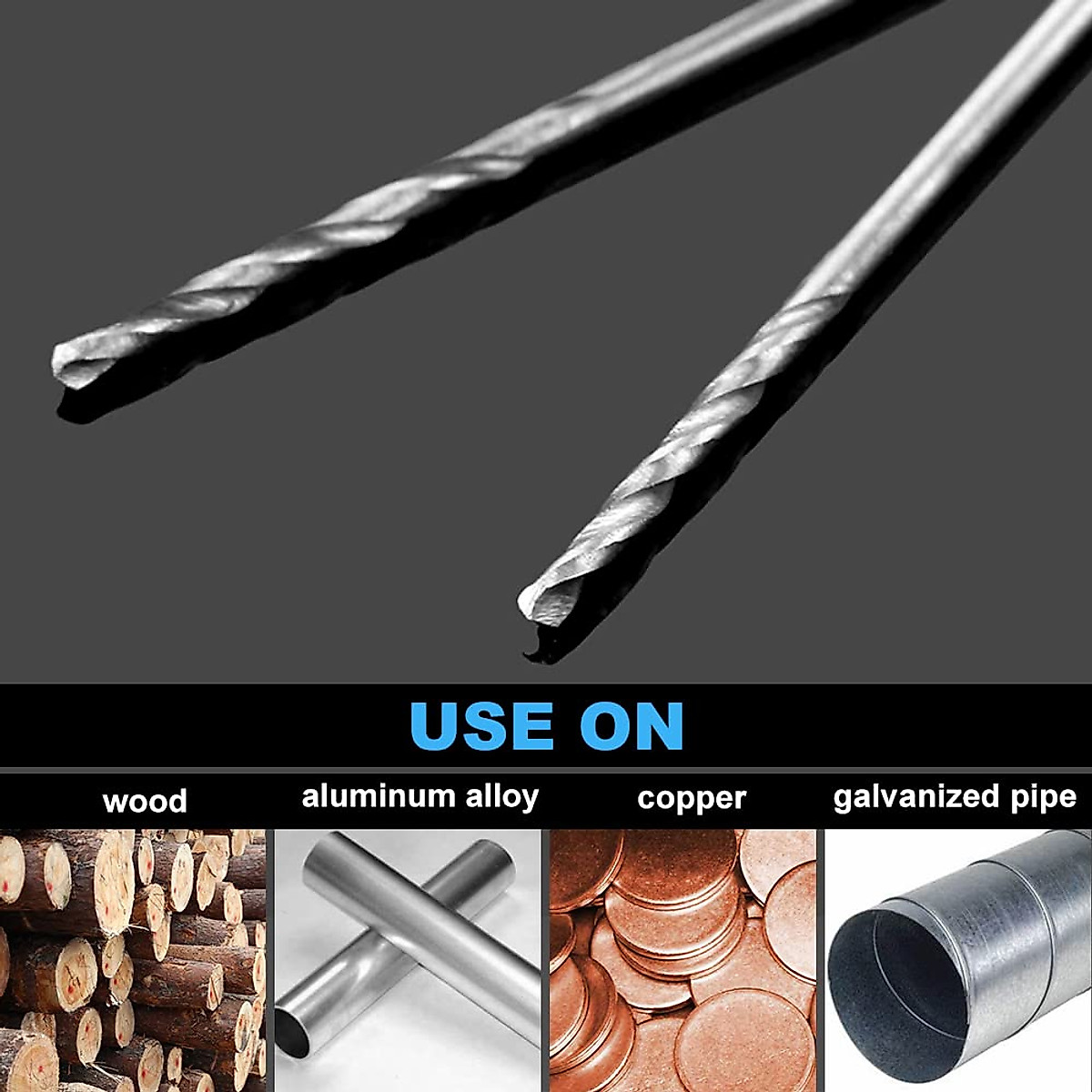 Mtsooning 10PCS High Speed Steel Twist, 1.4mm Cobalt Drill Bit with Straight Shank Electrical Drilling Tool, Used for Wood Cast Iron Aluminum Alloy Plastic Fiberglass DIY Craft