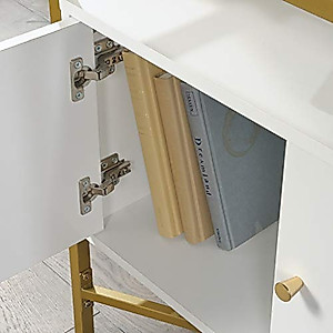 Sauder Harper Heights Bookcase with Doors, White Finish