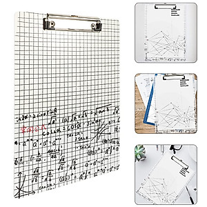 VOSAREA 2pcs Transparent Board Clip Document clipboard Office Supplies folders clipboard Standard Clip Sketch clipboard Clip hardboard Pocket Folder exam Paper Clips Acrylic Thin a4