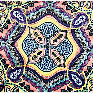 Boho Velvet Fleece Throw Blanket: Soft Plush Bright Decorative Paisley Patterned Accent for Couch or Bed, Colored: Teal Hot Pink Purple Yellow Black