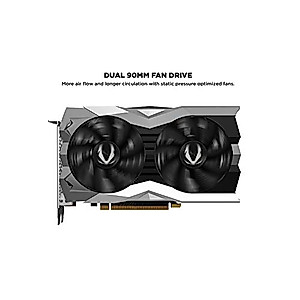 ZOTAC Gaming GeForce RTX 2060 Twin Fan 6GB GDDR6 192-bit Gaming Graphics Card, Super Compact, IceStorm 2.0, ZT-T20600F-10M