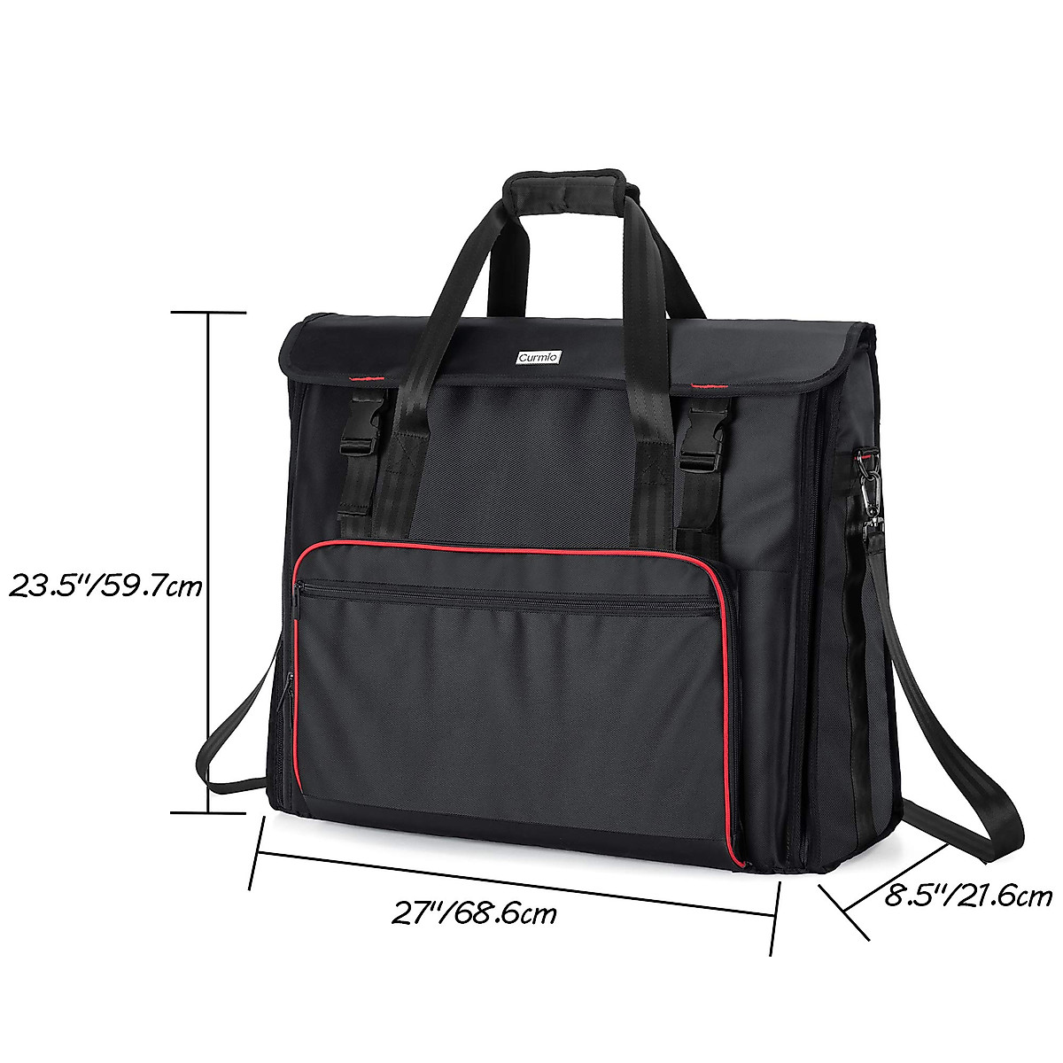 CURMIO Travel Bag Compatible for Apple iMac 27'' Desktop Computer, Portable Carrying Case Compatible with iMac 27-inch Monitor and Accessories, Black (Patent Pending)