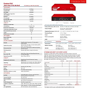 Trade Up to - WatchGuard Firebox T45 Network Security Appliance with 3 Year Total Security Suite License - Advanced Firewall, VPN, Intrusion Prevention (WGT45673)