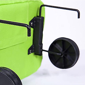 Bylesary Foldable Shopping Bag With Wheels, Reusable Grocery Bags Extra Large Foldable Heavy Duty Shopping Tote, With Reinforced Bottom & Handles, for Camping, Weekenders, Traveling