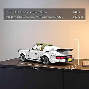 JMBricklayer Cars Building Sets 60112, Model Car Kits to Build for Adults Teens, Modern Vehicle Convertible Car Model Display Collection, Gifts for Men Women Boys Girls(882 Pieces)