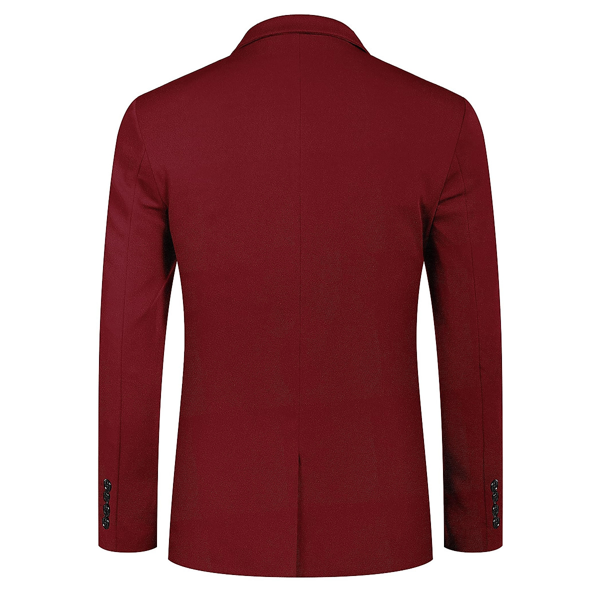 COOFANDY Men Suit Jacket Linen Slim Fit Sport Coat Business Fashion Daily Blazer Wine Red