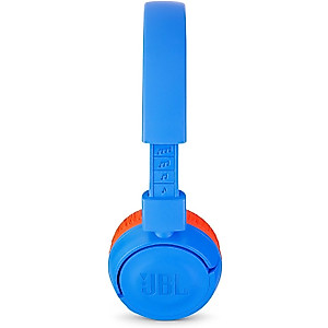 JBL JR 300BT On-Ear Wireless Bluetooth Headphones - Blue / Orange (Renewed)