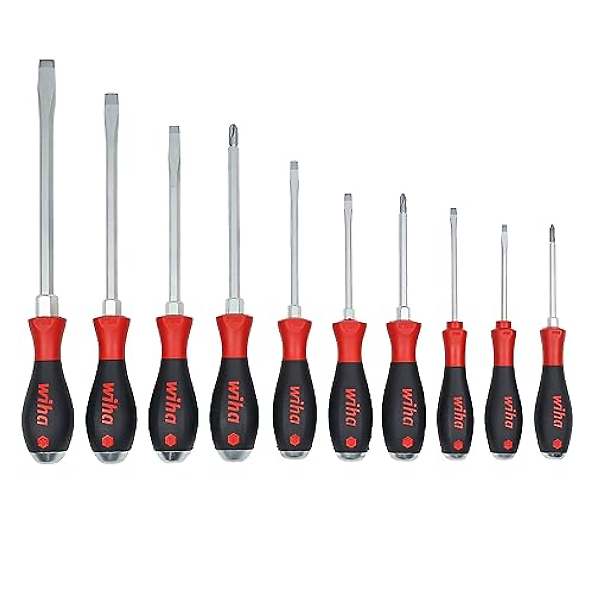 Wiha 10 Piece Extra Heavy Duty Cushion Grip Phillips Screwdriver Set