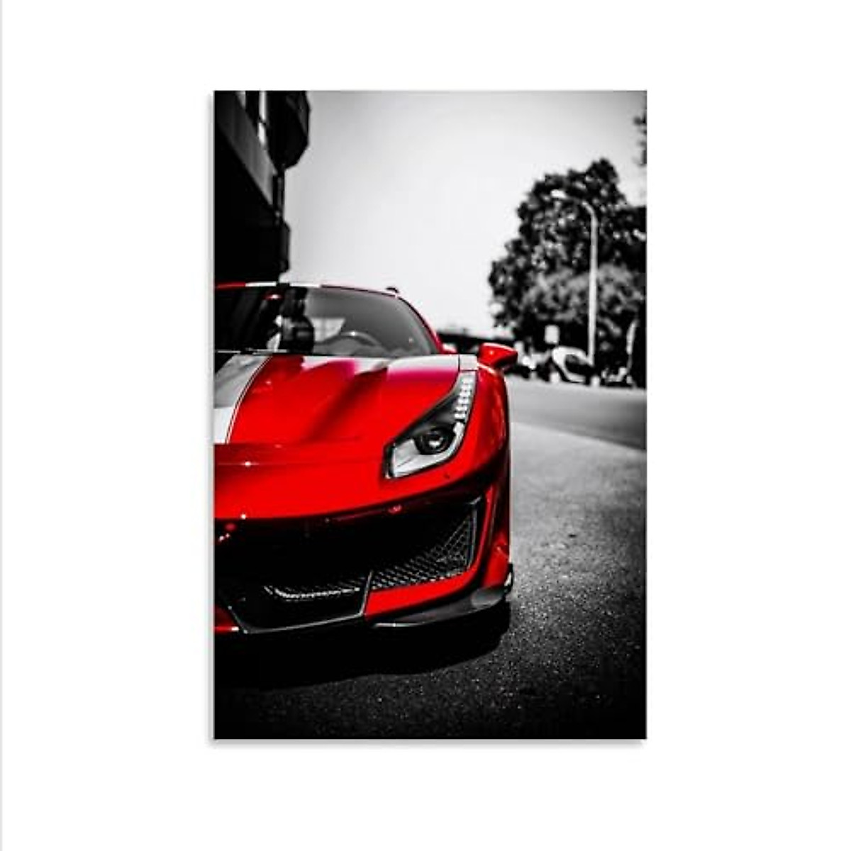 Car Poster Ferrari F40 Supercar Posters Racing Car Canvas Wall Art For Boy's Bedroom SuperCar Wall Decor Unframe-style 12x18inch(30x45cm)