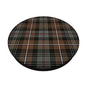 MacKenzie Weathered Brown Plaid Scottish Clan Tartan PopSockets Swappable PopGrip