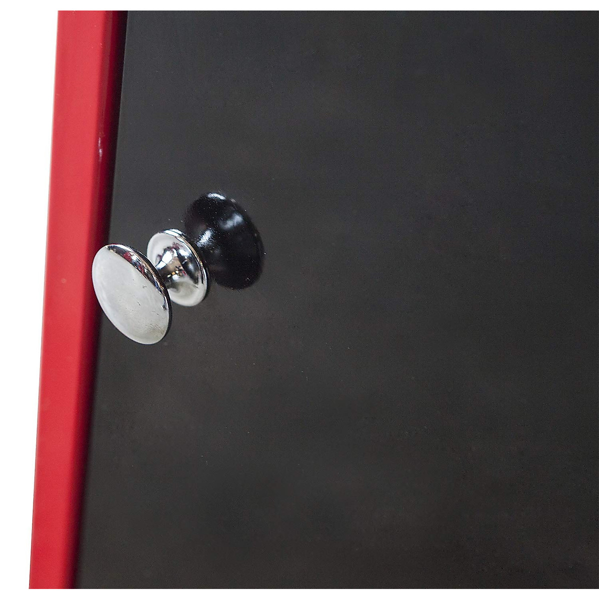 Wolf Rolling Garage Workshop Tool Organizer: Detachable 4 Drawer Tool Chest with Large Storage Cabinet and Adjustable Shelf, Red/Black (WF1204R-RB)