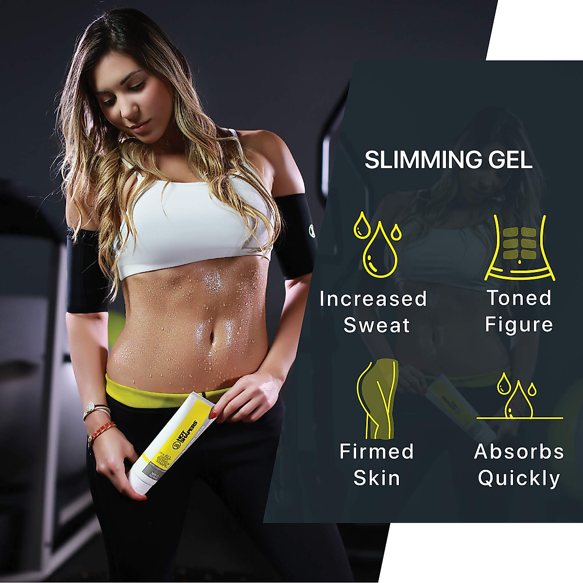Hot Shapers Slimming Gel –Sweat Cream for Firming and Workout Muscle Recovery – Skin Tightening Lotion for the Body and Tummy Tuck