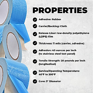 WOD Double Sided Carpet Tape, 2 inch x 25 ft. Heavy-Duty Tack, Residue Free, for Convention & Trade Shows Indoor/Outdoor Rugs DCCT110W