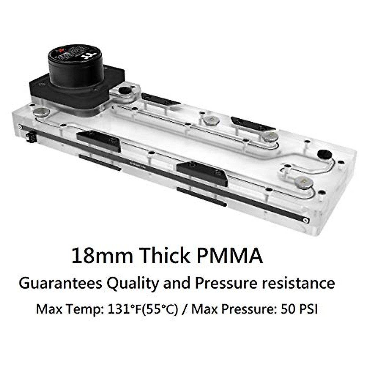 Thermaltake Pacific DP100-D5 Plus 360mm 200ml 16.8 Million Color RGB Alexa/Razer Chroma/5V Motherboard Syncable 6-Port G 1/4" Thread 5-Speed Adjustable D5 Pump Distro Plate Combo CL-W263-PL00SW-A