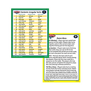 Super Duper Publications | Sequencing Regular and Irregular Verb Tenses Set 2 Fun Deck | Communication and Early Reader Skills Flash Cards | Educational Learning Materials for Children
