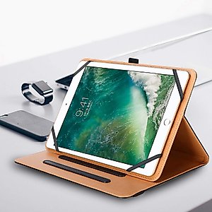 ProCase 9"-10.1" Inch Universal Tablet Case, Protective Cover Stand Folio Case for 9 10 10.1 Inch Android Touchscreen Tablet, with 360 Degree Rotatable Kickstand and Multiple Viewing Angles -Black