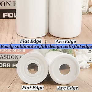 AGH 10pcs 20oz Sublimation Tumblers Bulk With Flat Edge, 20 oz Sublimation Tumbler Blank, Skinny Straight Stainless Steel Blanks Cups with Individual Box, Plastic Straw for Coffee, Drinks, DIY, Crafte