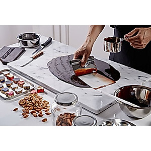 JEmarble Pastry Board 16x20 inch with Non-Slip Rubber Feets for Stability Perfect for Keep the Dough Cool and Chocolate Tempering(Premium Quality)
