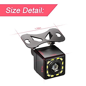 XINLIYA Backup Camera for Car, Car Rear View Reverse Camera 12 LED Night Vision, Waterproof Dustproof 170°Wide Angle Universal for Cars, SUVs, Vehicles, Trucks