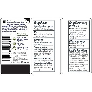 Purell Advanced Hand Sanitizer Naturals with Plant Based Alcohol, Citrus scent, 2 Fl Oz Travel Size Pump Bottle (Pack of 6), 9623-04-EC