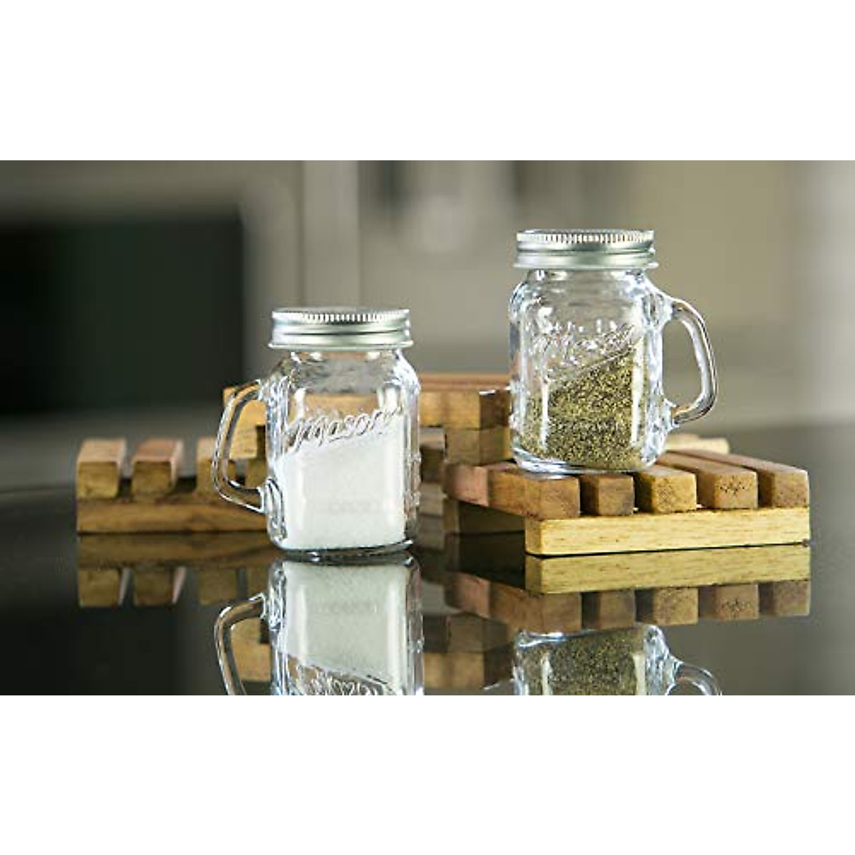 Mason Craft & More Salt and Pepper Shaker, Clear