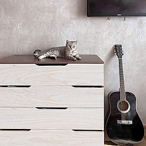 Lativo White Wood Contact Paper for Cabinets and Drawers Wood Grain Wallpaper Peel and Stick Wallpaper for Furniture Shelf Liner Self-Adhesive Wallpaper Vinyl Waterproof Easy to Install/Clean 18"×118"