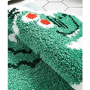 Cute Soft Small Crocodile Shaped Mat for Bathroom,Showroom Bathmat,Non-Slip Bath Rugs,Play Carpet Area Rug for Kids,Photography Props