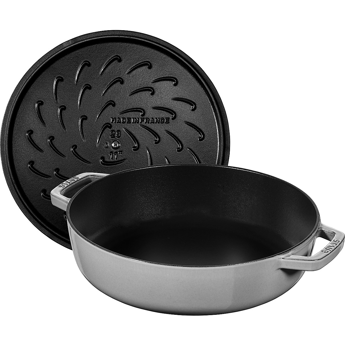 Staub 12612418 – Bräter Chistera 24 cm grau induktionsgeeignet 40511 – 471 – 0 (H. Nr.)