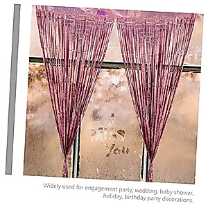 Abaodam 8 pcs rain Curtain Prom Photo Props Baby Decor Tinsel Backdrop Curtain Party Supplies Birthday Decorations Backdrop Curtains Tassel Rose Gold Metal Wreath Decorate The pet