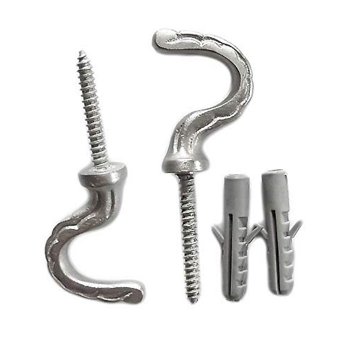 Choose from 17 Styles and Colors of Decorative Hooks (4 Silver Hooks)