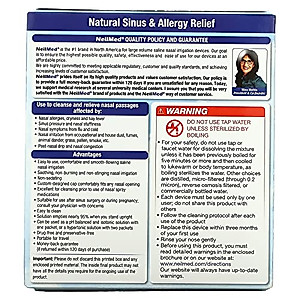 NeilMed Sinus Rinse - A Complete Sinus Nasal Rinse Kit, 50 count (Pack of 1)