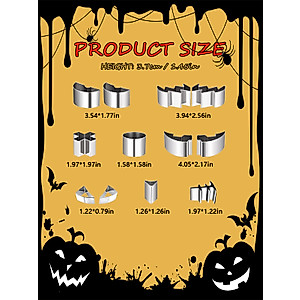 JVAENOUSN Halloween Pumpkin Carving Kit 12 Pcs Pumpkin Carving Tools Easy Professional Pumpkin Carving Cookie Cutters Stencils for Family Adults