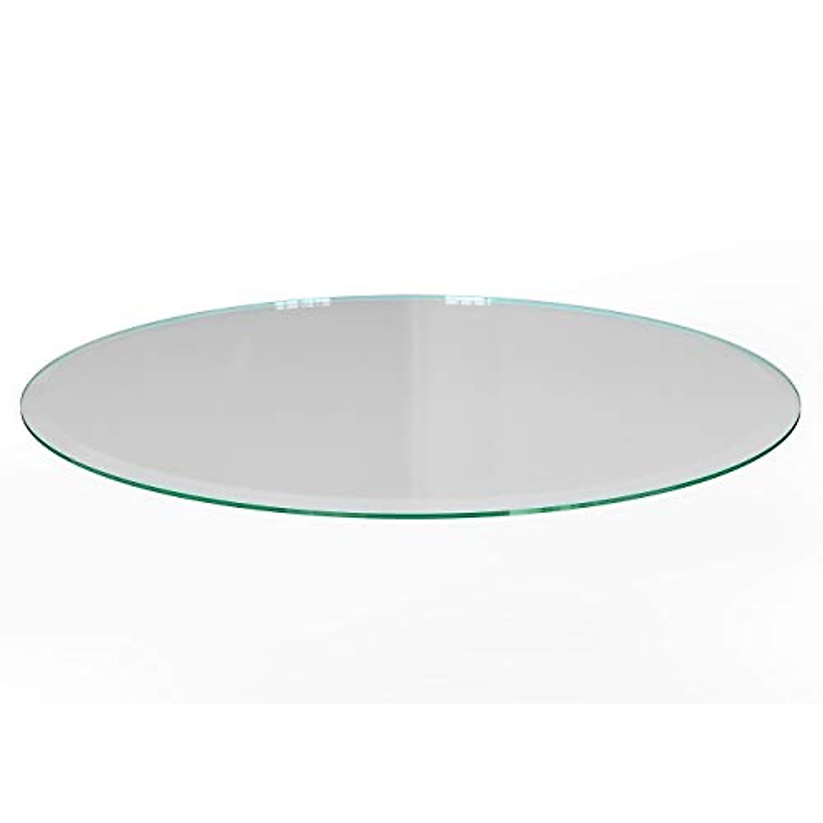 MILAN Round 3/8" Bevel Edge Glass Top, 54 Inch, Clear