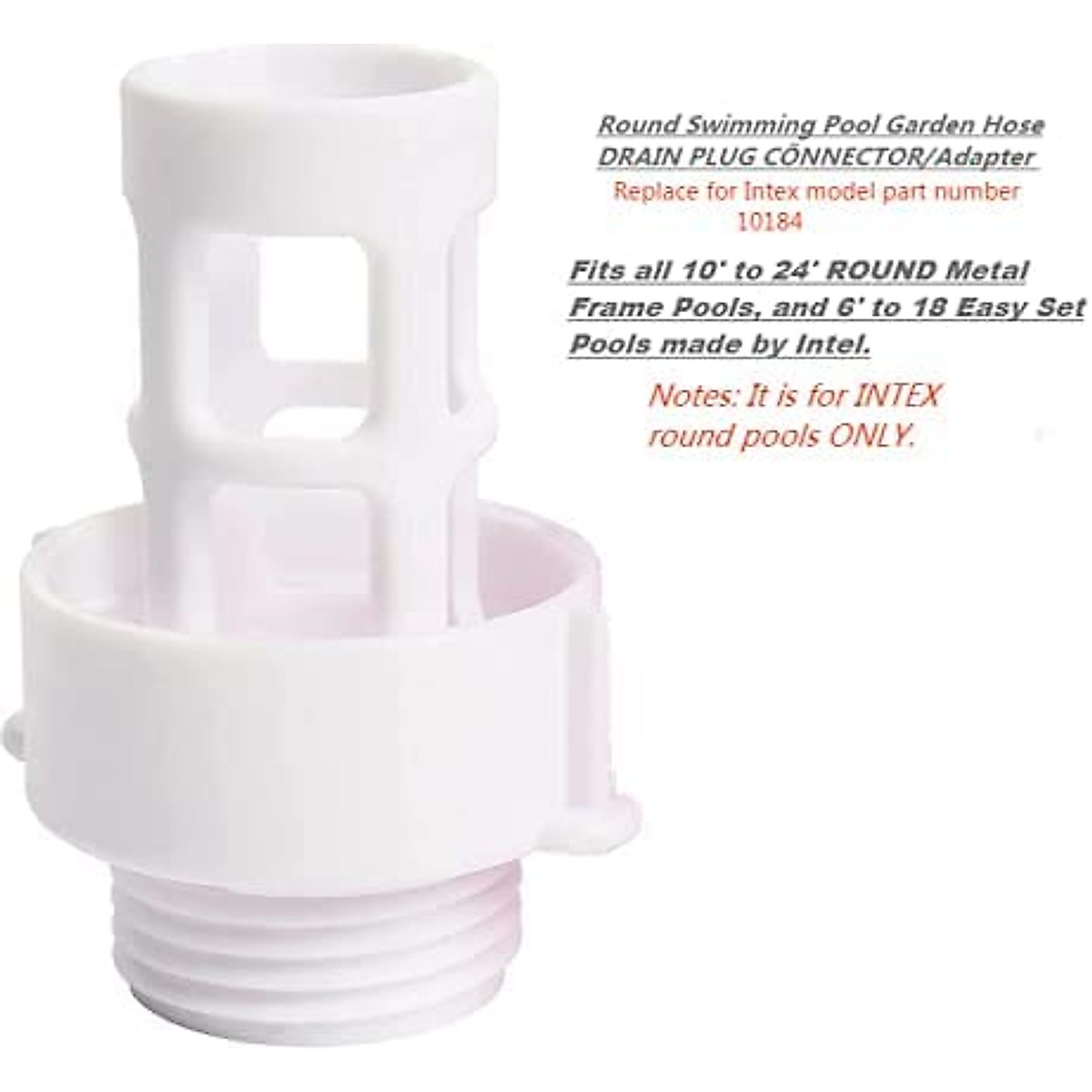 Txdiyifu Garden Hose Drain Plug Connector for intex Model Part Number 10184