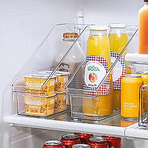 Sorbus Roll Out Bottle Organization Bins - Pantry Under Sink Organizer with Wheels & Handles, Clear Plastic Organizing Containers for Bottles & Cleaning Supplies - Kitchen Cabinet Laundry Room Storage