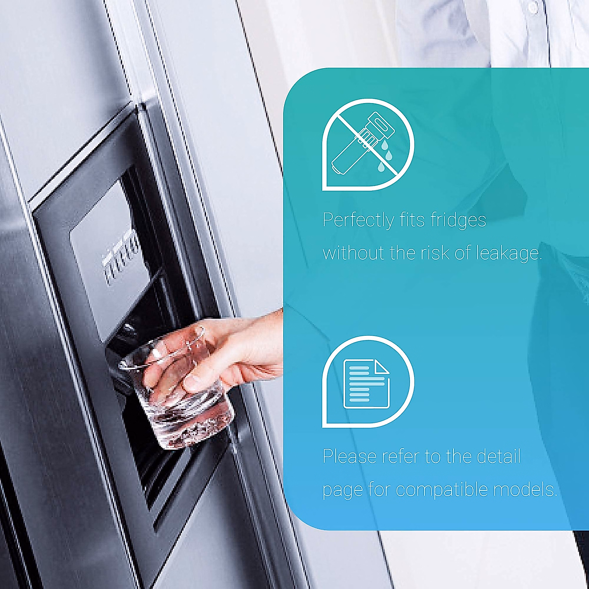 EcoAqua WF1CB Refrigerator water Filter, Replacement for WF1CB, WFCB®, RG100, WF284, NGRG2000, 469910, 9910, Pack of 3