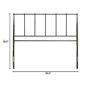 Modway Kiana Stainless Steel Metal Queen Headboard in Brown