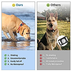[2Pack] Waterproof Airtag Dog Collar Holder, Silicone Pet Collar Case for Apple AirTag, Anti-Lost AirTag Case Holder Compatible with Pet Collar GPS Pet Trackers for Dog Cat Backpack etc