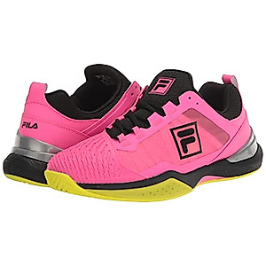 FILA Women's SPEEDSERVE Energized Sneaker, Knockout Pink/Safety Yellow/Black, 9