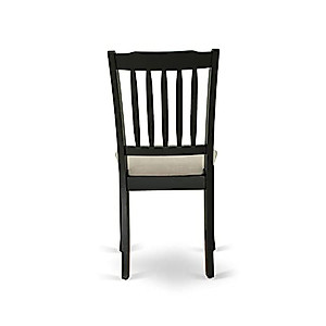 East West Furniture DAC-BLK-C Dining Room Chairs, 21 x 18 x 38