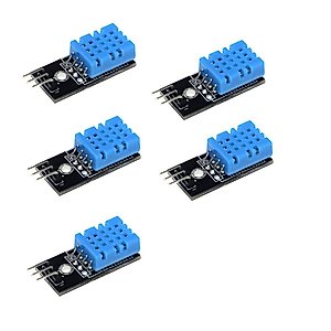 Treedix 5pcs DHT11 Temperature Humidity Sensor Module Digital Output 3.3V-5V with Dupont Line Compatible with Arduino