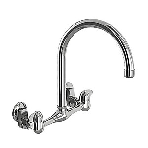 Glacier Bay 2-Handle Wall Mount High-Arc Kitchen Faucet in Chrome-67735-0001