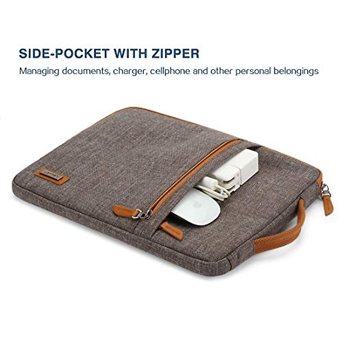 LONMEN 15.6 inch Laptop Sleeve Case Water-Resistant Notebook Handle Bag for Lenovo Flex 4/Yoga 720/Ideapad 330 321S Laptop/ThinkPad P1/HP Envy x360 15/ASUS ROG Zephyrus S/Dell Latitude 3590,Blue