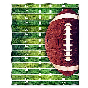 Jekeno Football Gifts Blanket for Boys Teens Girls, Sport Gifts for Adult Kids, Christmas Birthday Valentines Day Football Accessories Decor Gifts for Age 2-10 Year Old