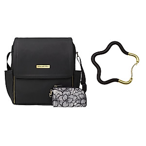 Petunia Pickle Bottom Boxy Diaper Bag Backpack & Oh My Stars Stroller Hook Bundle | Diaper Bag Backpack for Parent's | For Strollers or Shipping Carts